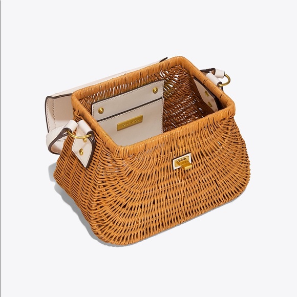 Tory Burch | Bags | Tory Burch Lacquered Rattan Basket | Poshmark